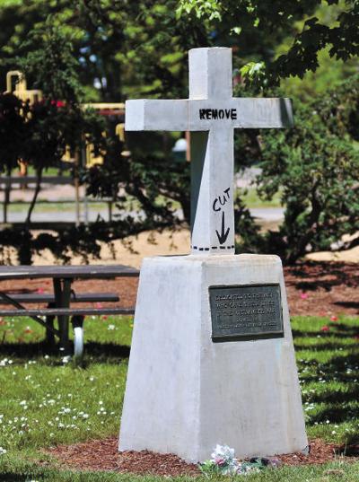Group offers reward for info on memorial cross vandals | Crime & Courts ...