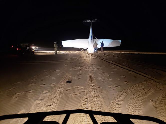 Engine failure leads airplane to make emergency landing in dunes near ...