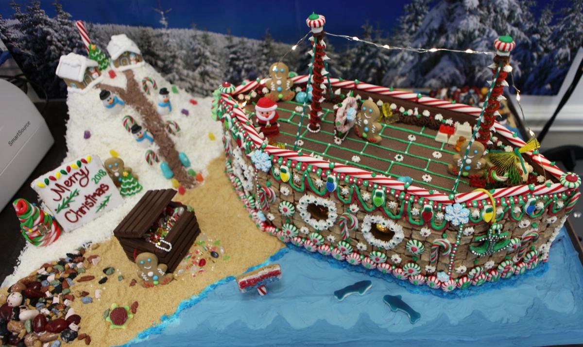 Gingerbread ship wins first place at First Interstate Bank | Bandon ...