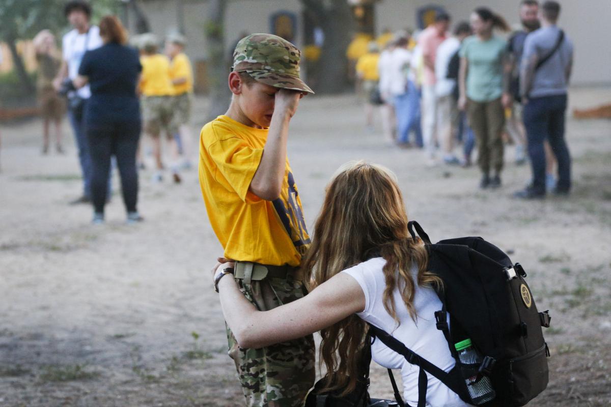Photos: Children in war-torn Ukraine learn the art of war ...