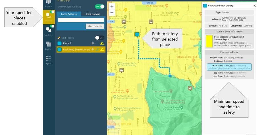 Interactive tsunami evacuation maps show fastest street paths to safety ...