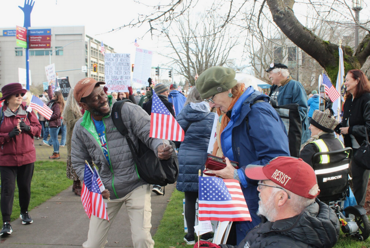 Hundreds of Oregonians in Portland, Salem protest ICE, military action ...