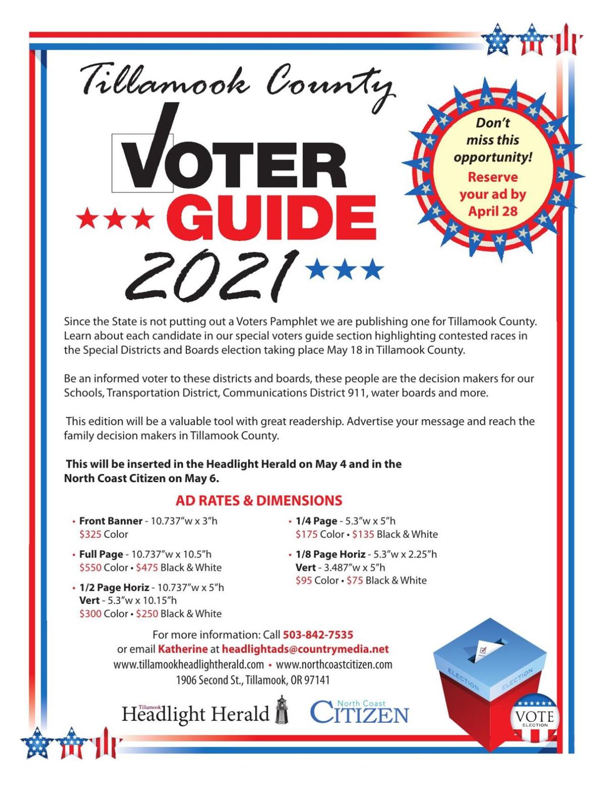 2021 Voters Guide flyer | | tillamookheadlightherald.com