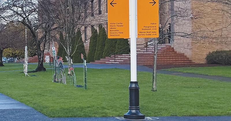 New pedestrian signs installed in Tillamook | News ...