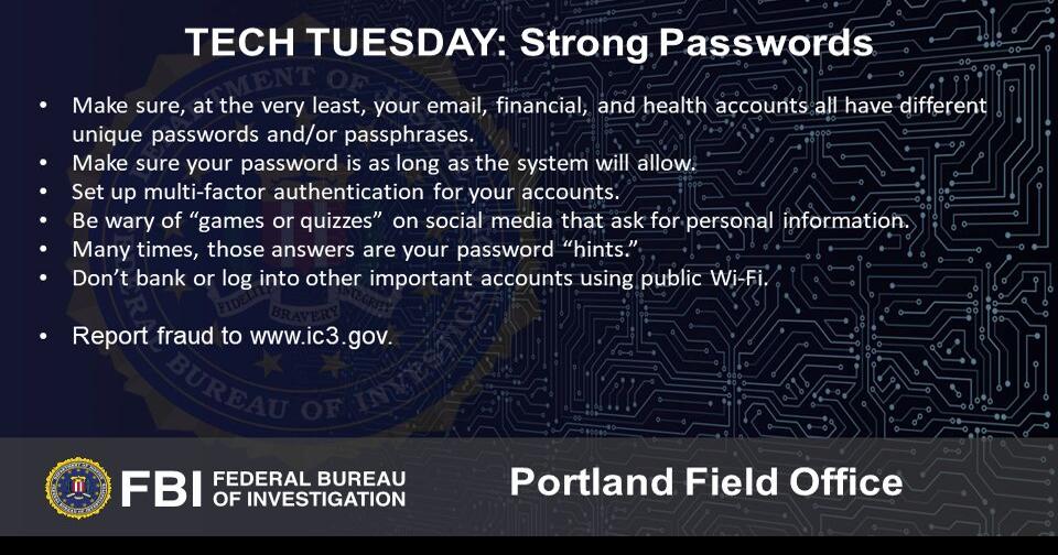 Tech Tuesday: Building a digital defense with strong passwords and ...
