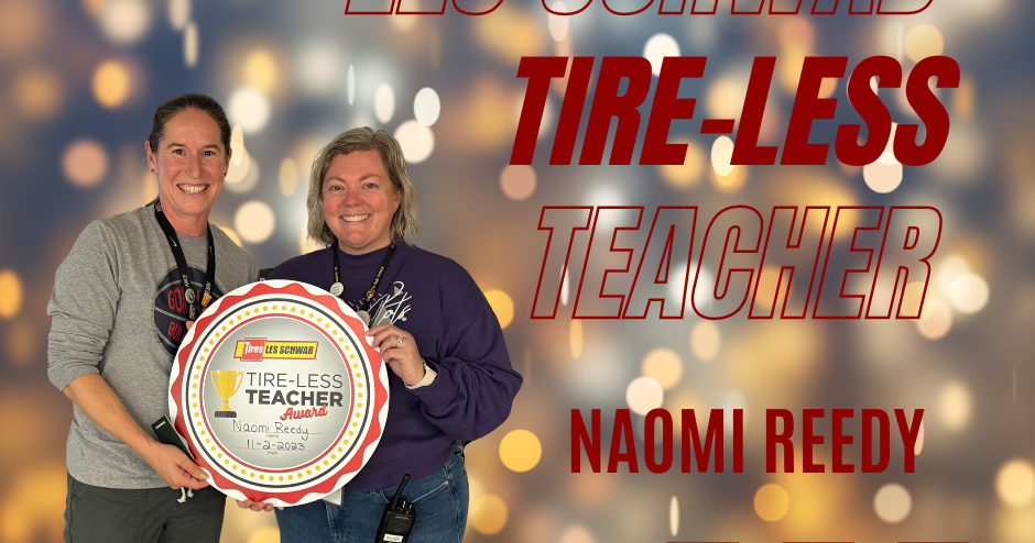 Awarded: Naomi Reedy recognized with Tire-less Teacher Award | News ...