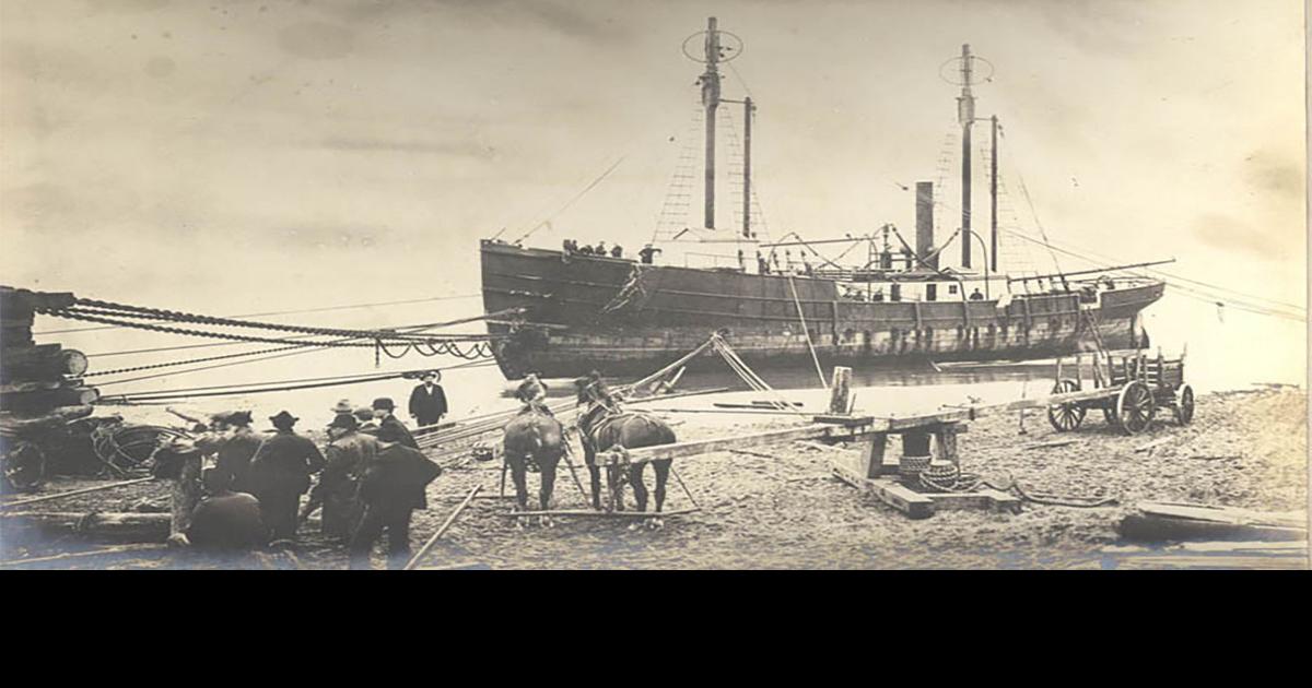 Offbeat Oregon History: Beached ship "sailed" through the woods, back ...