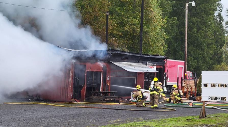 Photos / Structure Fire: Local fruit stand up in flames | News ...