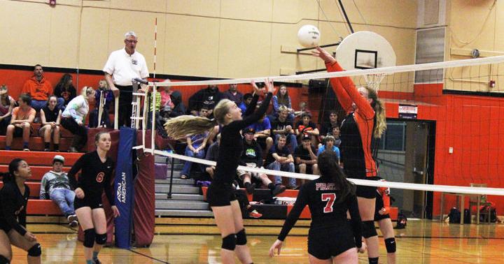 Pirate volleyball turns it around for win against Bobcats | Sports ...
