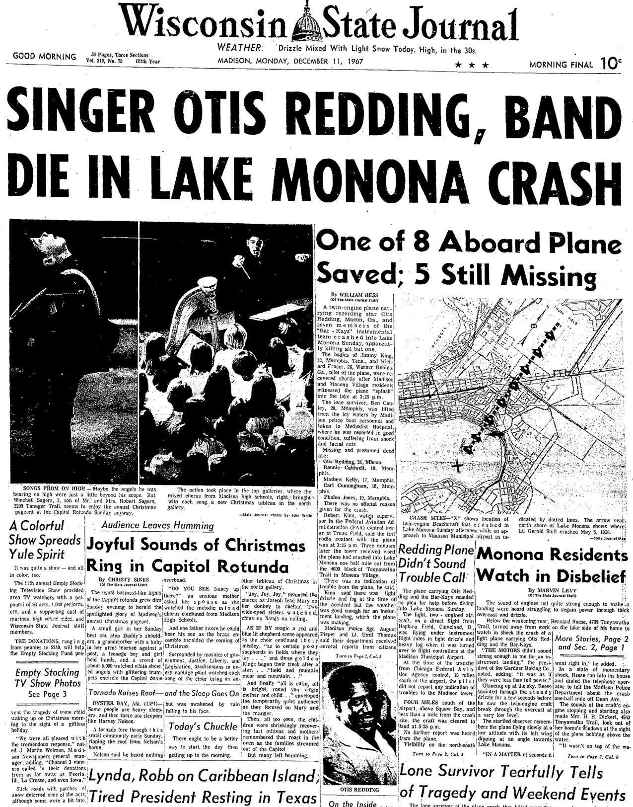Photos: Anniversary of the tragic plane crash that claimed Otis Redding ...