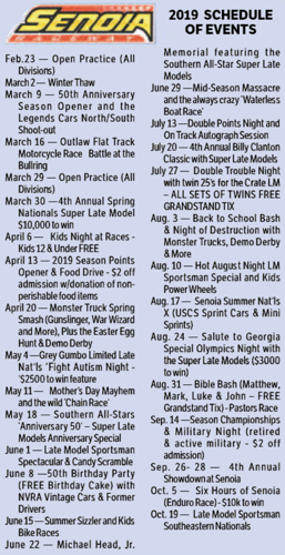 Senoia Raceway announces 2019 schedule of events | Local News | times ...