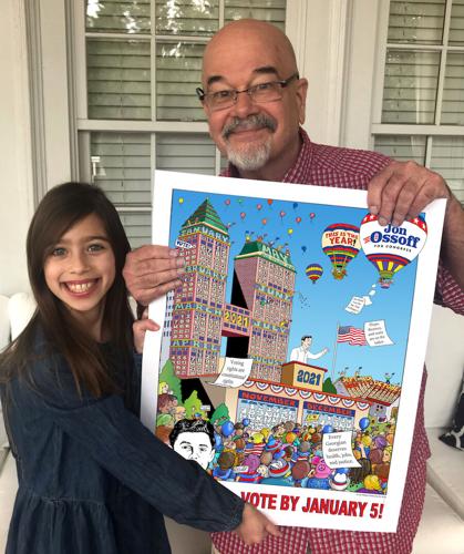 Local artist commissioned by Jon Ossoff campaign for poster calendar ...