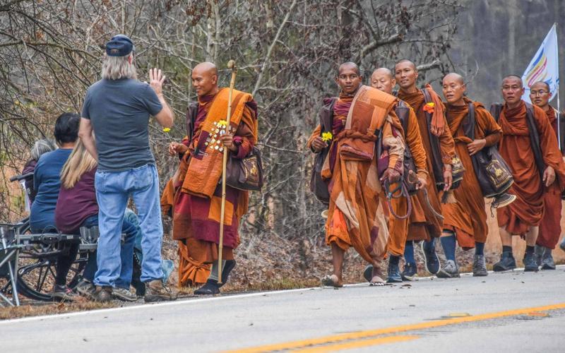 Buddhist monks’ walk for peace to enter Coweta County on Sunday | News ...
