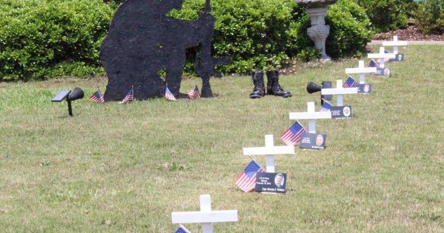 Senoia resident builds homemade memorial to fallen troops | Local News ...