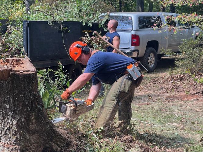 CCFR firefighters build ramp and clear tree debris for father of fallen ...