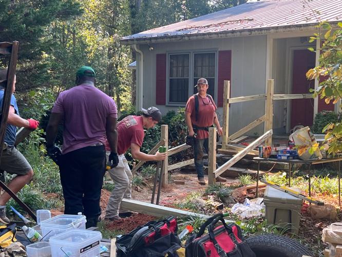 CCFR firefighters build ramp and clear tree debris for father of fallen ...