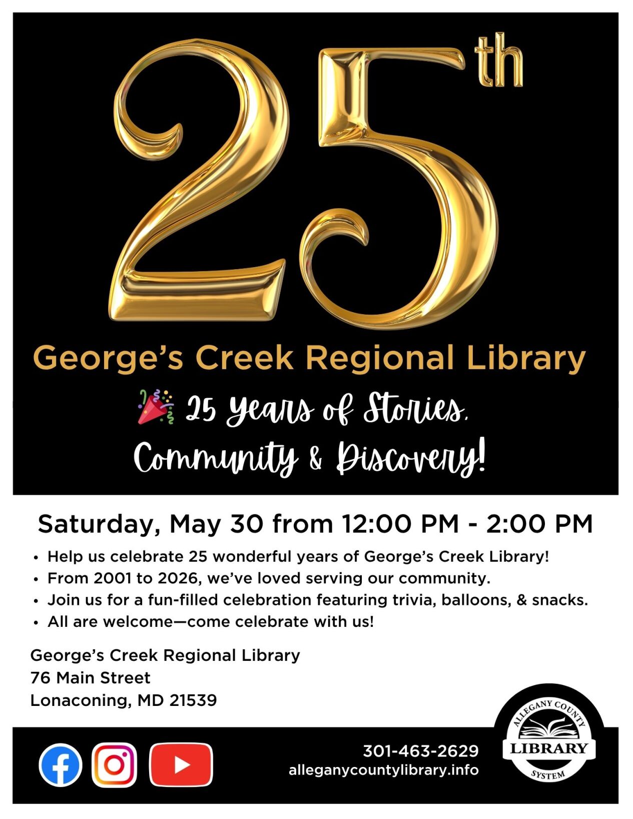 George’s Creek library celebrates 25 years | Community | times-news.com