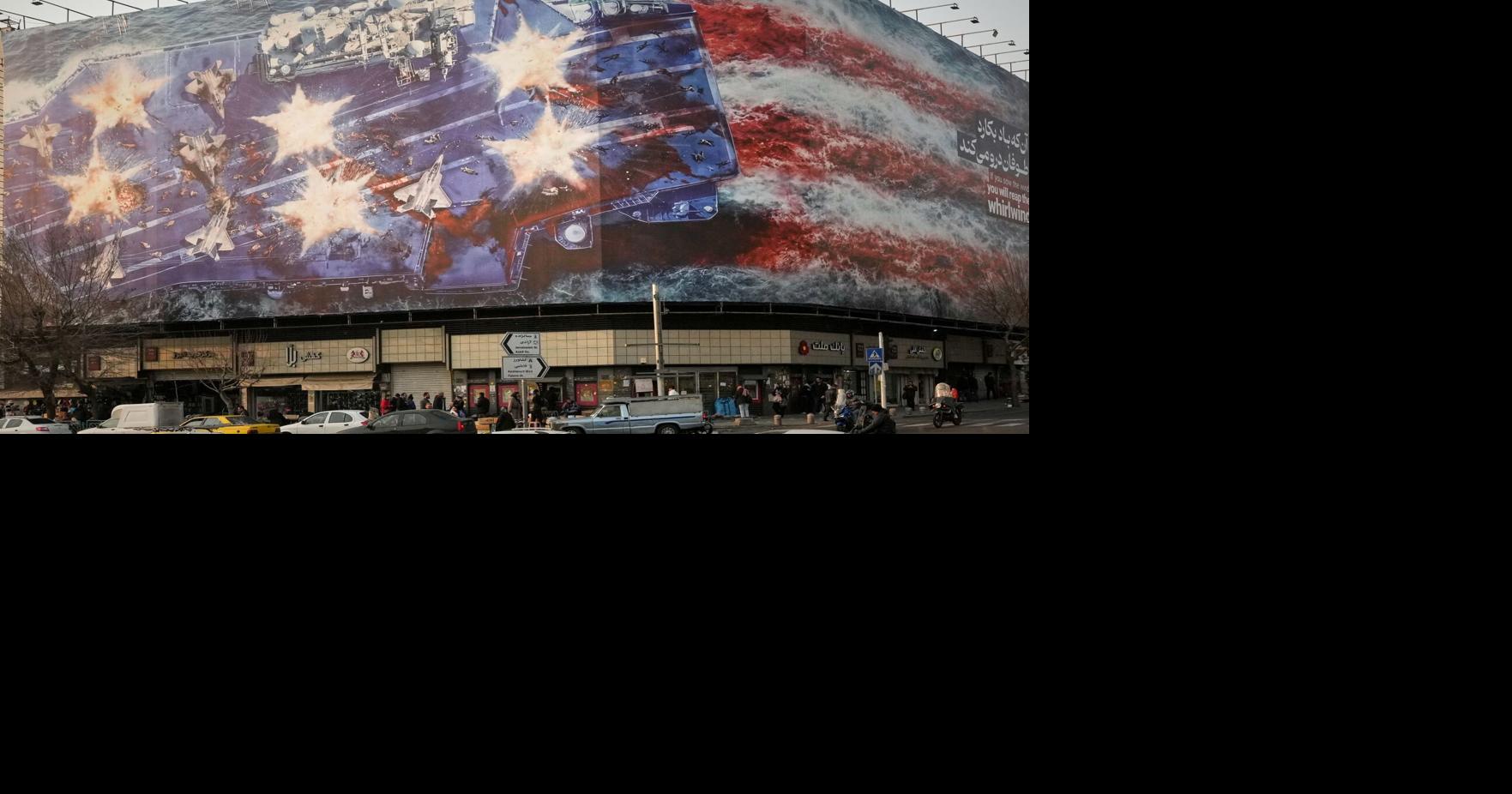 Iran unveils mural warning of retaliation if US conducts a military ...