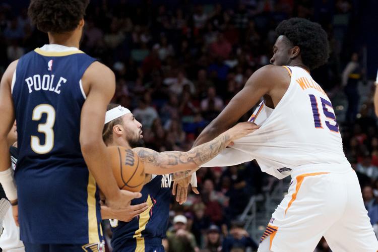 NBA suspends Alvarado and Williams for fight during Pelicans-Suns game ...