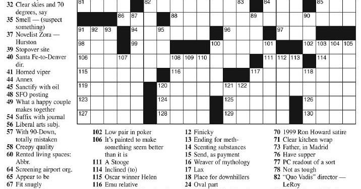 PREMIER CROSSWORD | Puzzles | timesargus.com