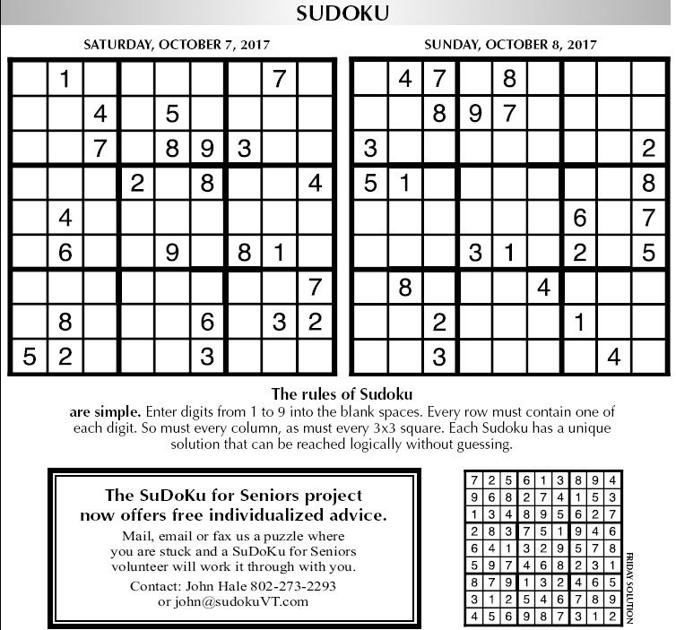 SUDOKU | Puzzles | timesargus.com