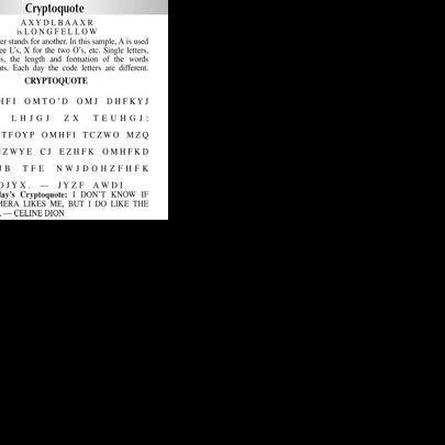 Cryptoquote | Puzzles | timesargus.com