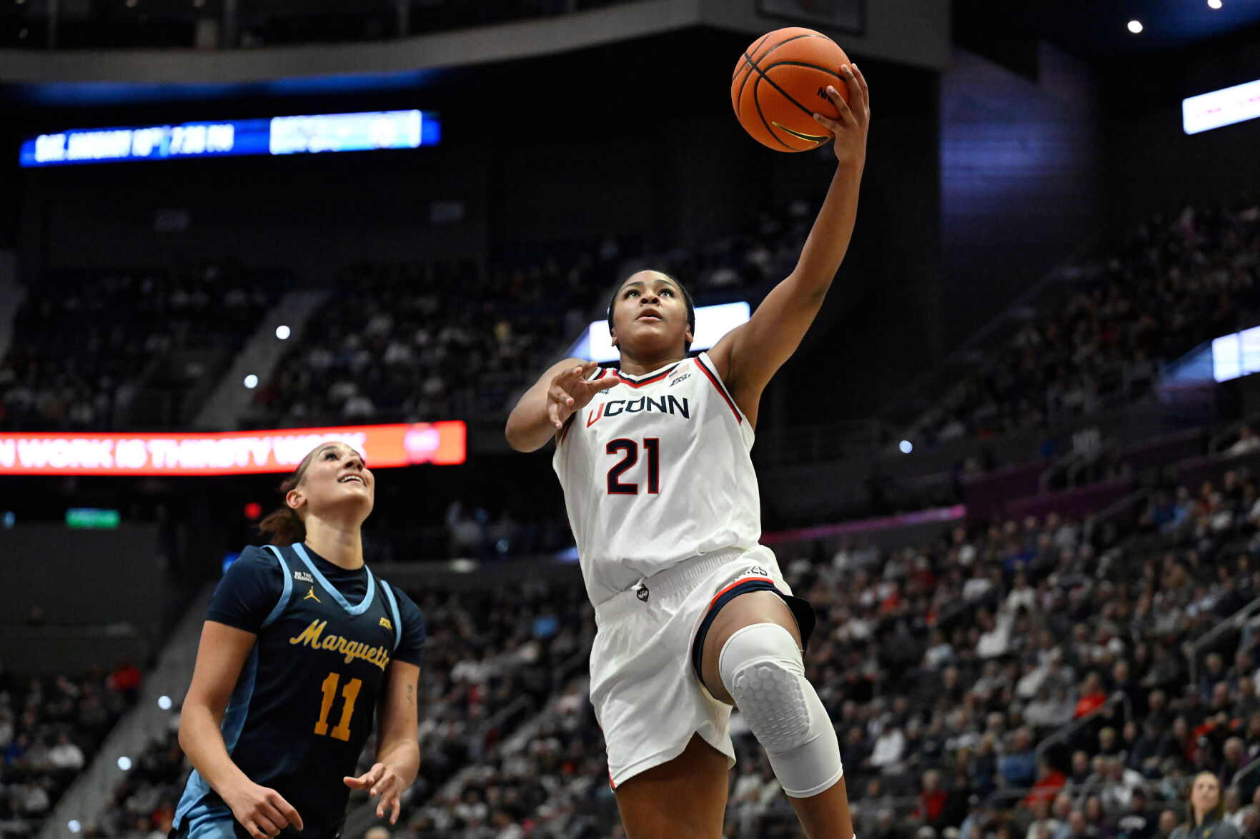 Strong, top-ranked UConn Huskies roll past Marquette in final home game ...