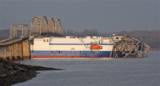 Inspections on Eggner Ferry Bridge destroyed by cargo ship | News ...