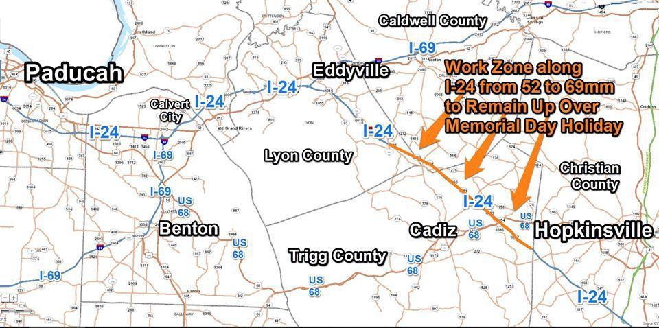 KYTC work zone in Trigg, Caldwell and Lyon counties | News ...