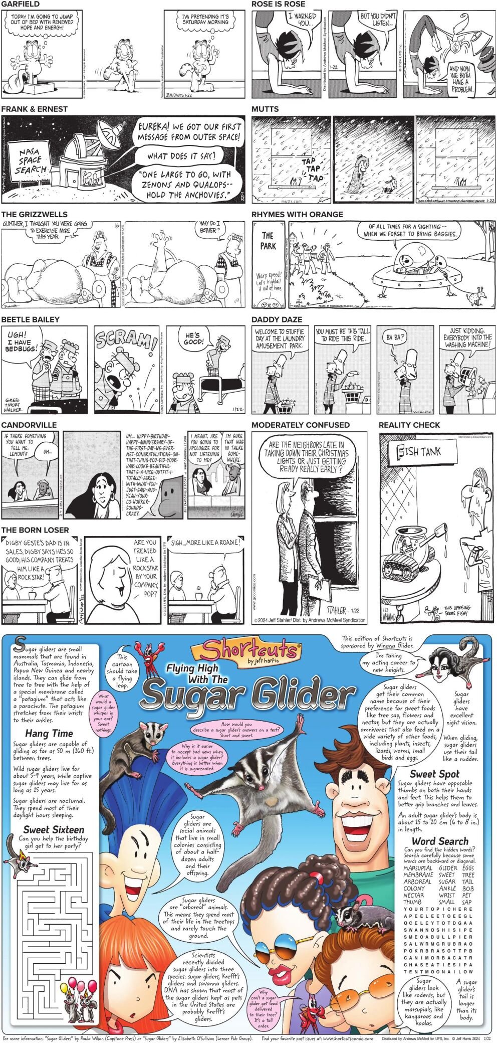 Monday, January 22, 2024 Comics and Puzzles | Daily Comics | timeswv.com