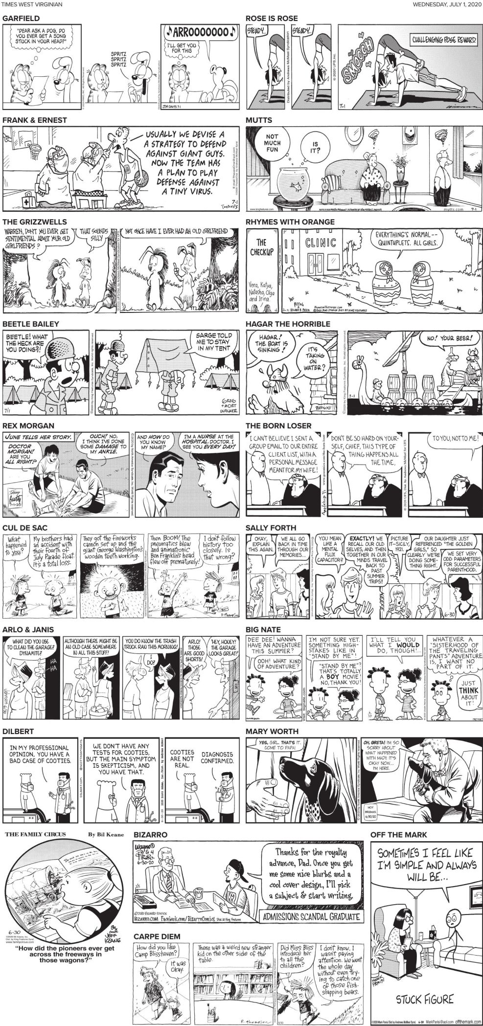 Wednesday, July 1, 2020 Comics and Puzzles | Daily Comics | timeswv.com