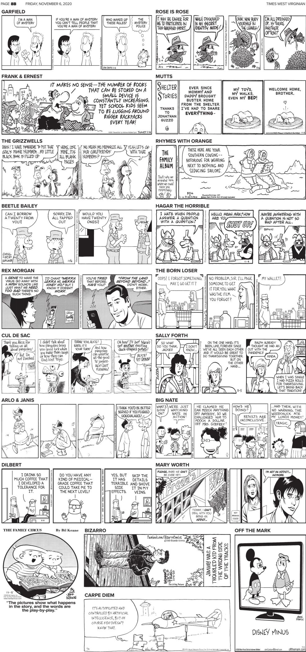 Friday, Nov. 6, 2020 Comics and Puzzles | Daily Comics | timeswv.com