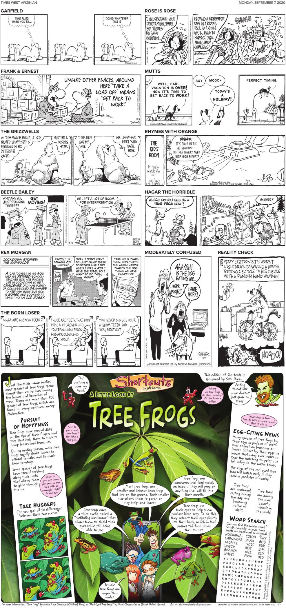 Monday, Sept. 7, 2020 Comics and Puzzles | Daily Comics | timeswv.com