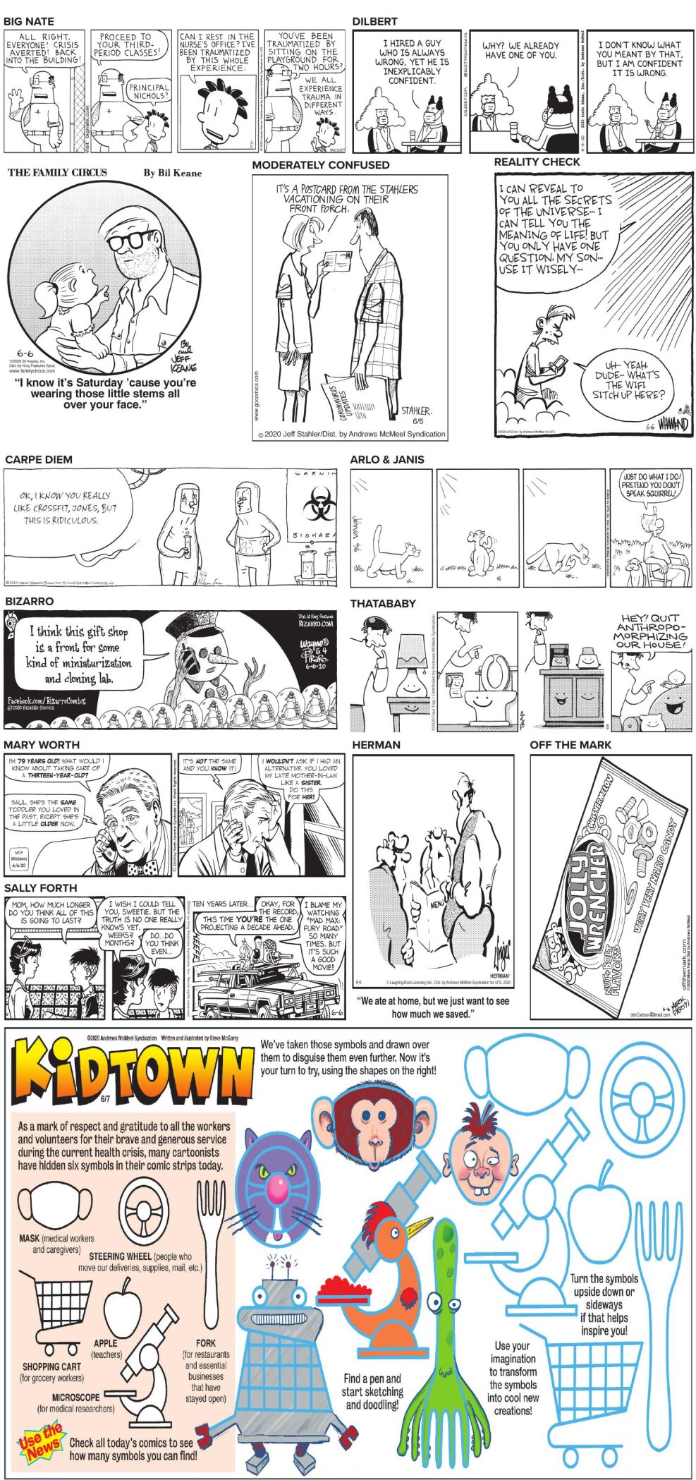 Sunday, June 7, 2020 Comics and Puzzles | Daily Comics | timeswv.com