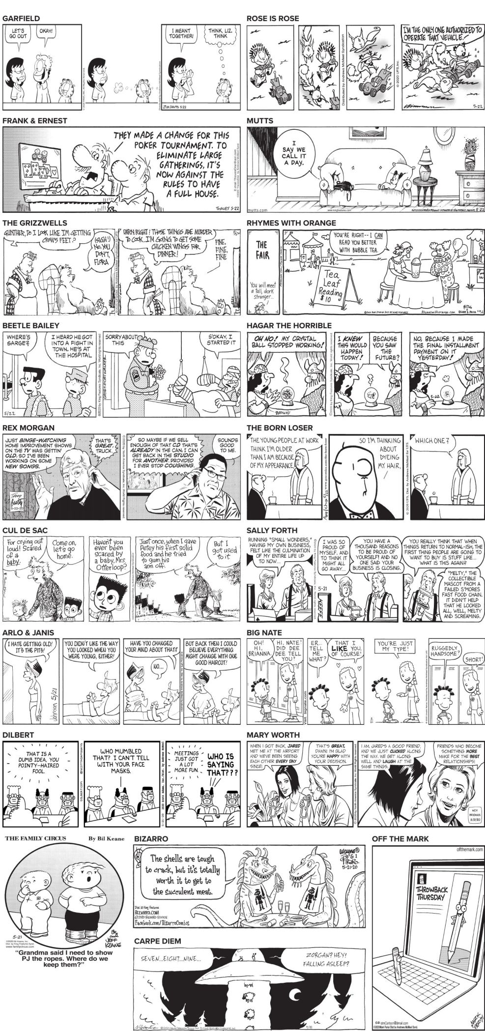 Friday, May 22, 2020 Comics and Puzzles | Daily Comics | timeswv.com