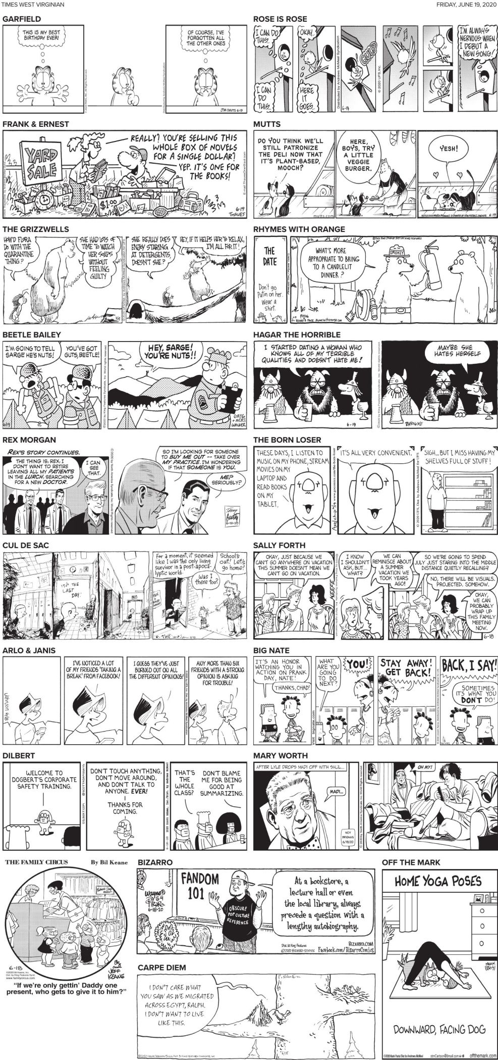 Friday, June 19, 2020 Comics and Puzzles | Daily Comics | timeswv.com