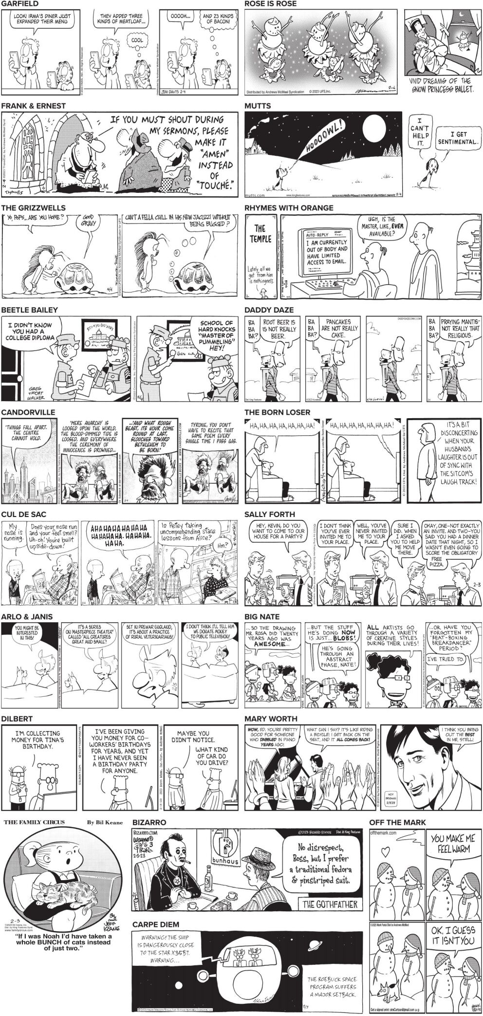 Saturday, February 4, 2023 Comics and Puzzles | Daily Comics | timeswv.com