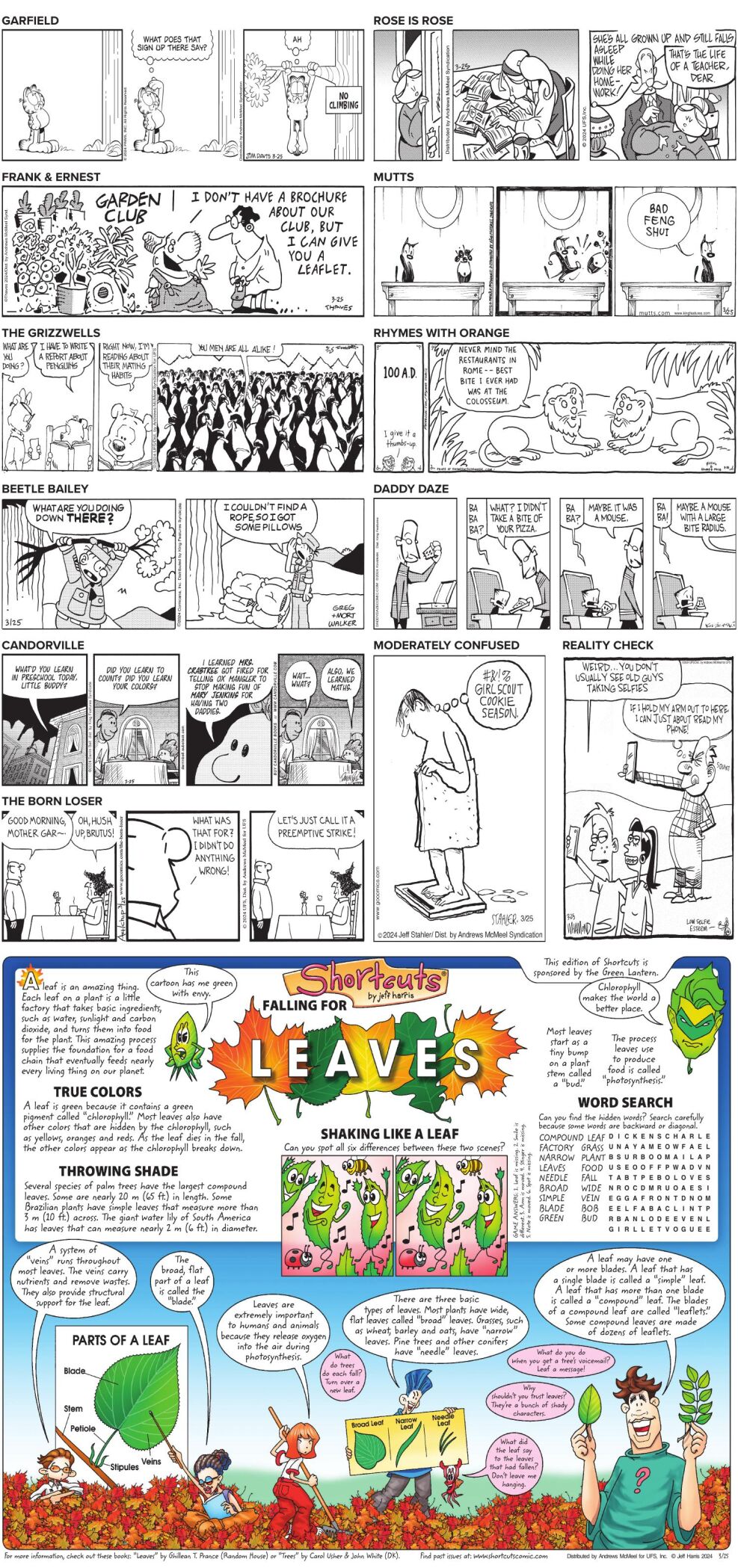 Monday, March 25, 2024 Comics and Puzzles | Daily Comics | timeswv.com
