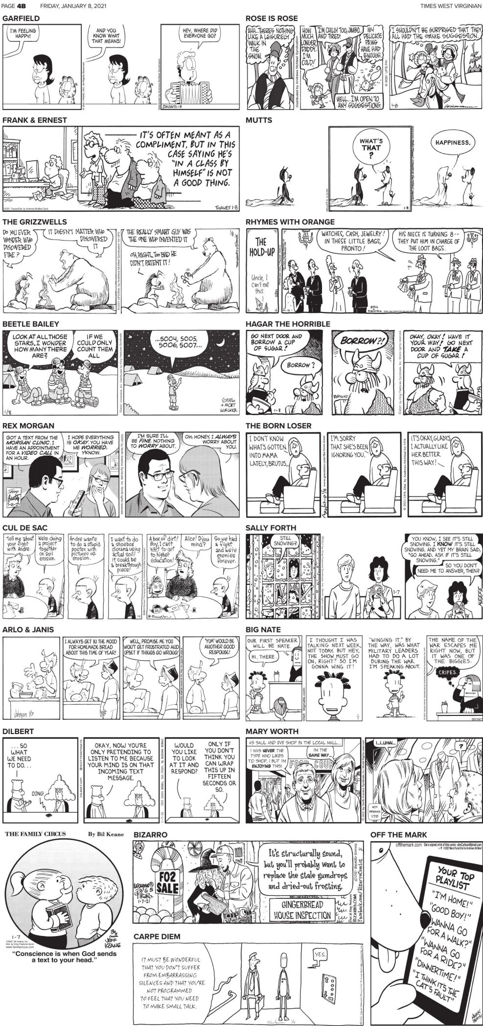 Friday, Jan. 8, 2021 Comics and Puzzles | Daily Comics | timeswv.com