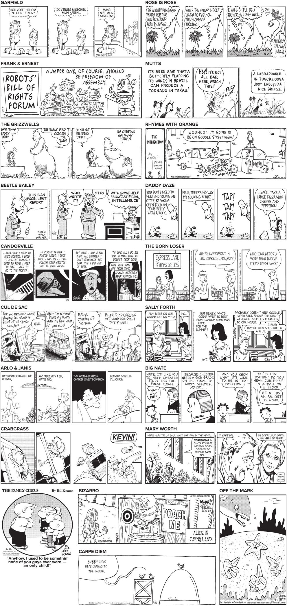 Tuesday, June 13, 2023 Comics and Puzzles | Daily Comics | timeswv.com