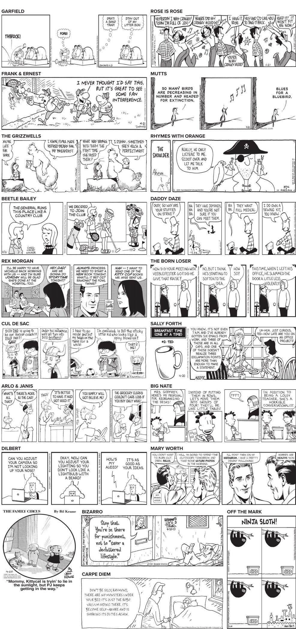 Wednesday, April 21, 2021 Comics and Puzzles | Daily Comics | timeswv.com