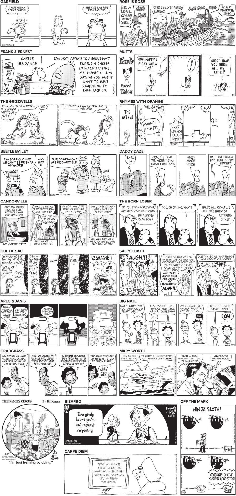 Thursday, May 11, 2023 Comics and Puzzles | Daily Comics | timeswv.com