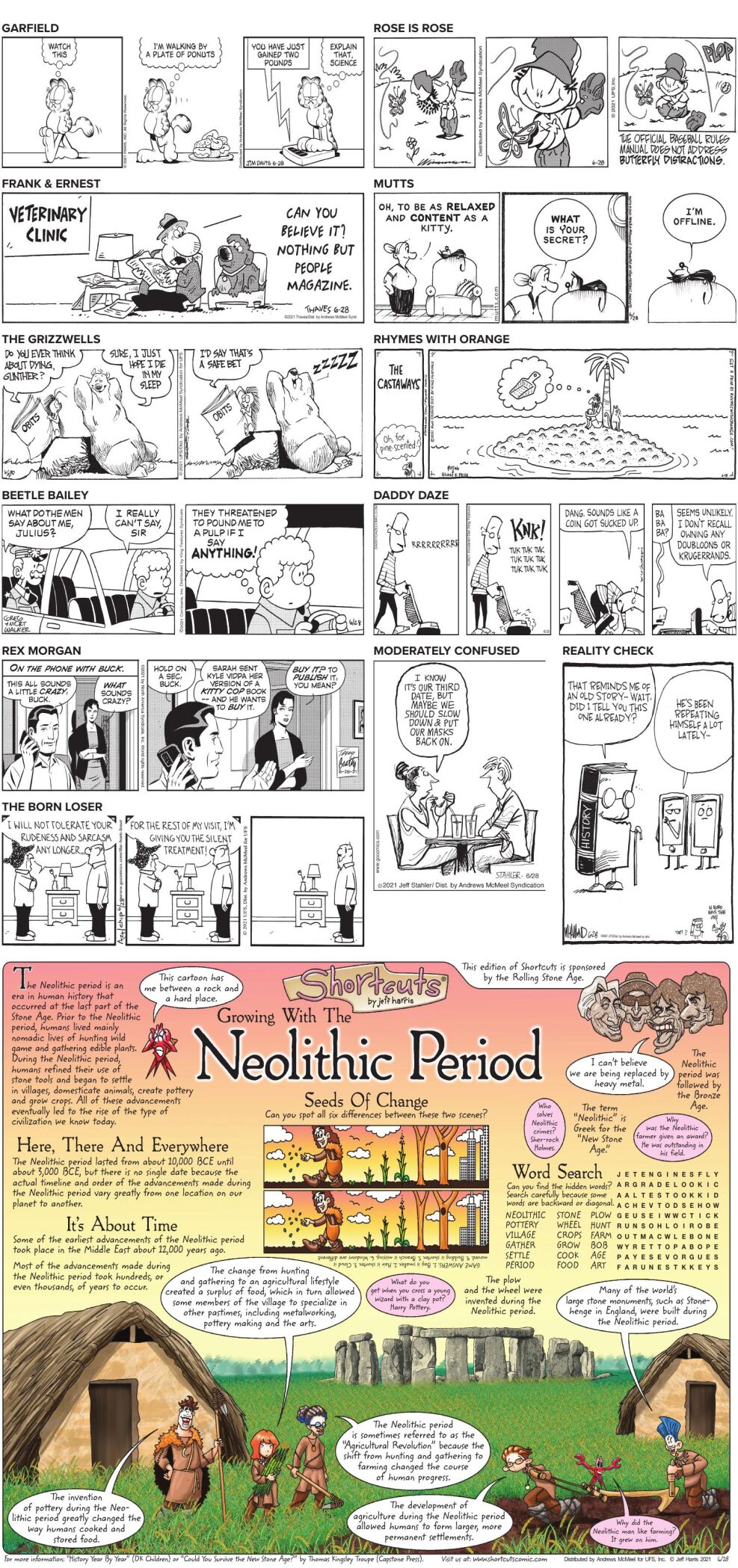 Monday, June 28, 2021 Comics and Puzzles | Daily Comics | timeswv.com