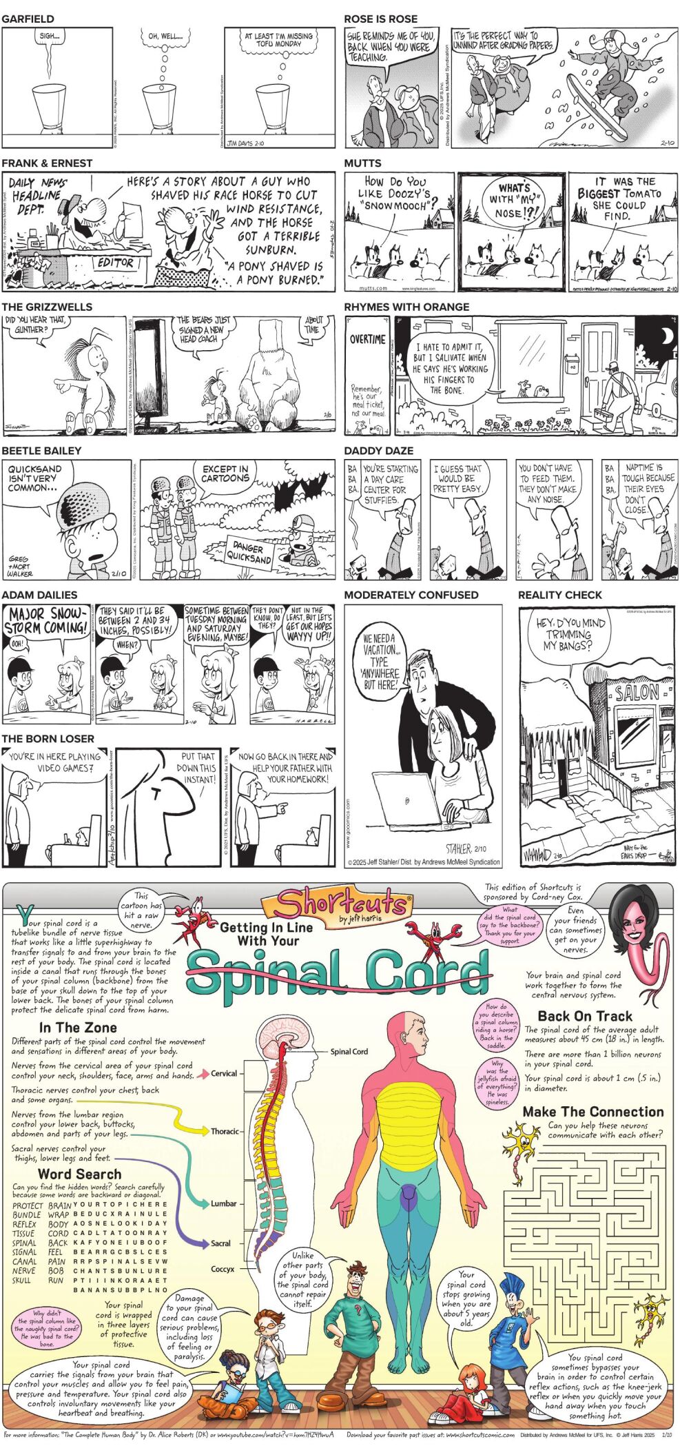 Monday, February 10, 2025 Comics and Puzzles | Daily Comics | timeswv.com