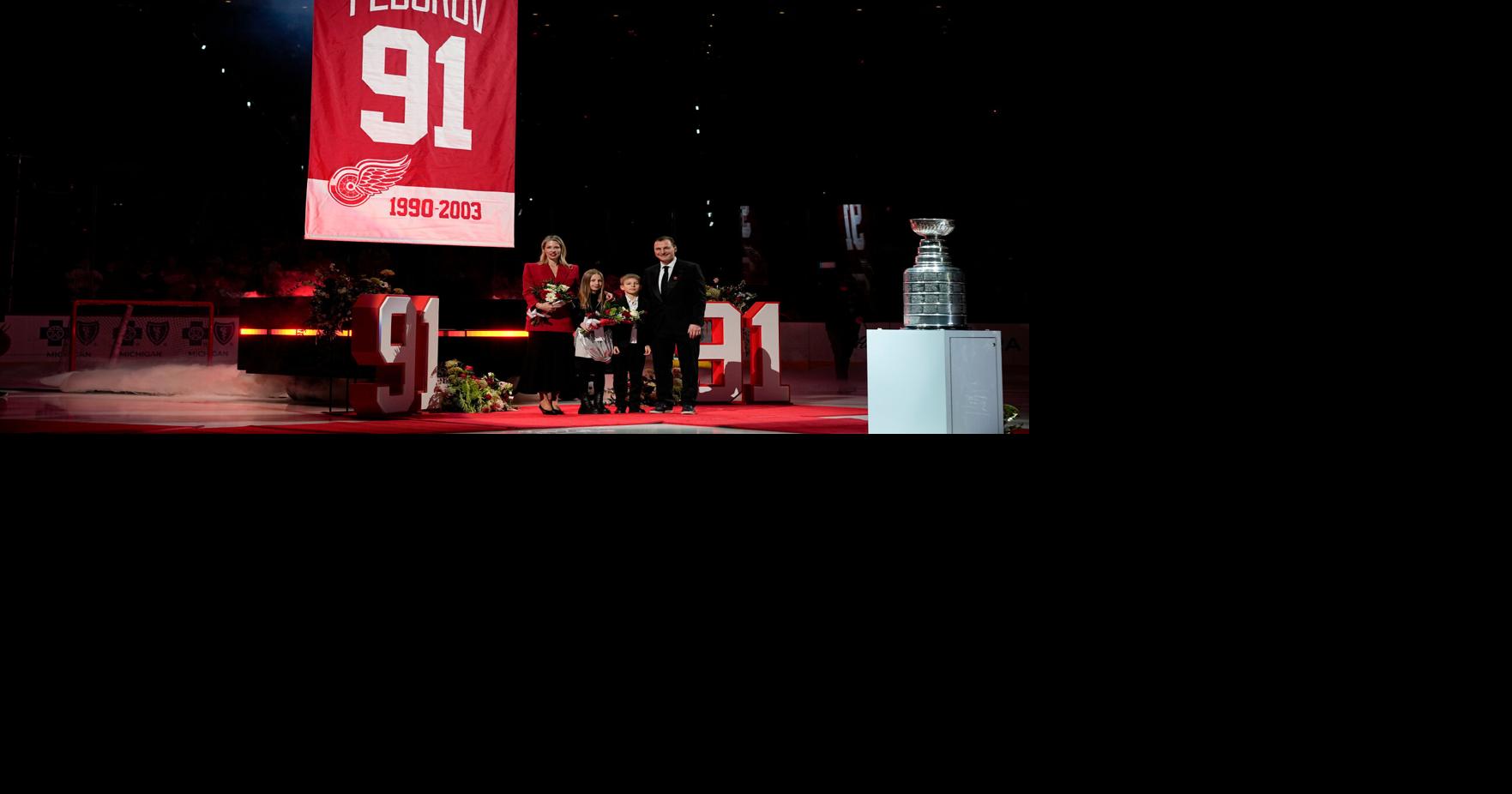 Red Wings retire Sergei Fedorov's No. 91 jersey and he says leaving ...