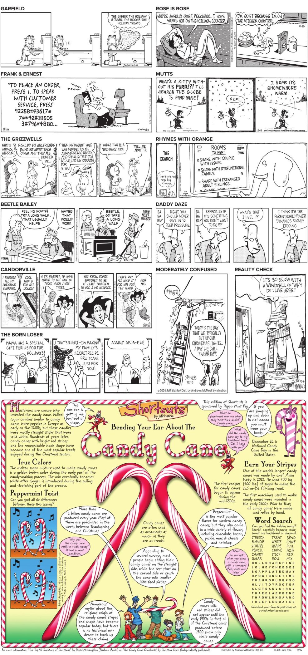 Monday, December 16, 2024 Comics and Puzzles | Daily Comics | timeswv.com