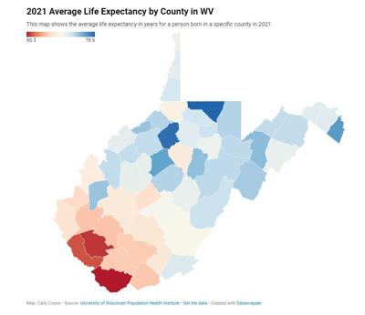 CDC: West Virginia life expectancy dropped nearly 2 years in 2021, the ...