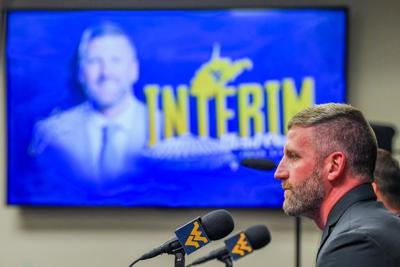 WVU interim head men's basketball coach Josh Eilert introduced at press ...