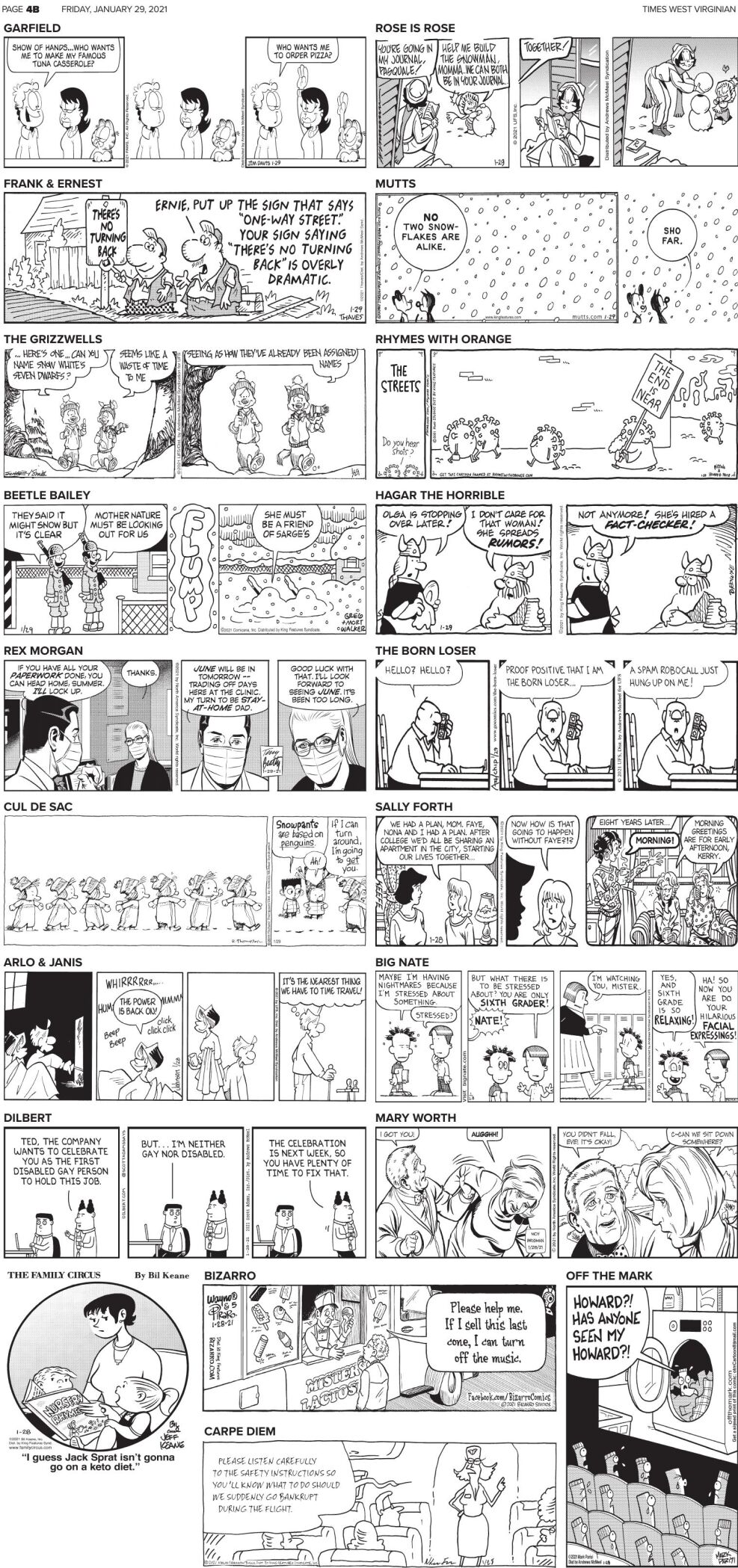 Friday, Jan. 29, 2021 Comics and Puzzles | Daily Comics | timeswv.com