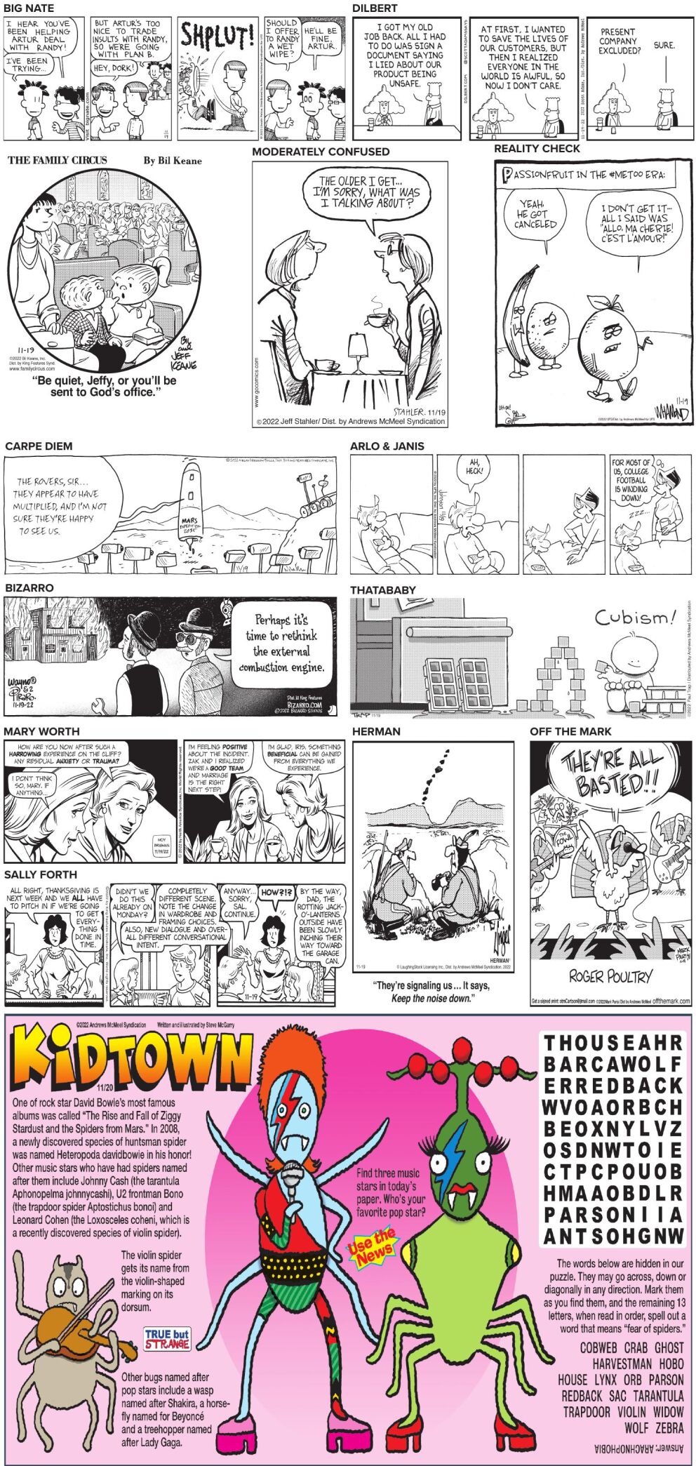 Sunday, November 20, 2022 Comics and Puzzles | Daily Comics | timeswv.com